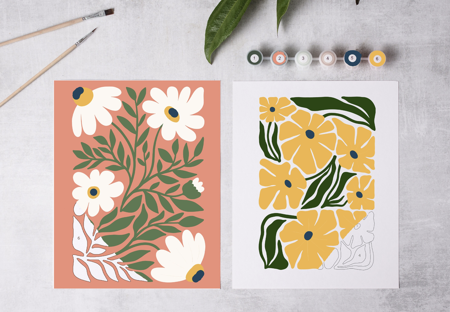 Cate Paper Co. - Field of Daisies Paint-By-Numbers kit – The Educated Otter